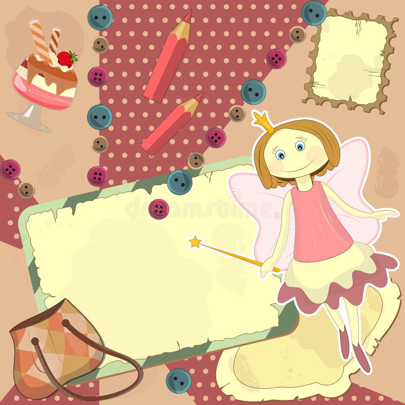 Fairy - Cover for the Diary Stock Vector - Illustration of girl ...