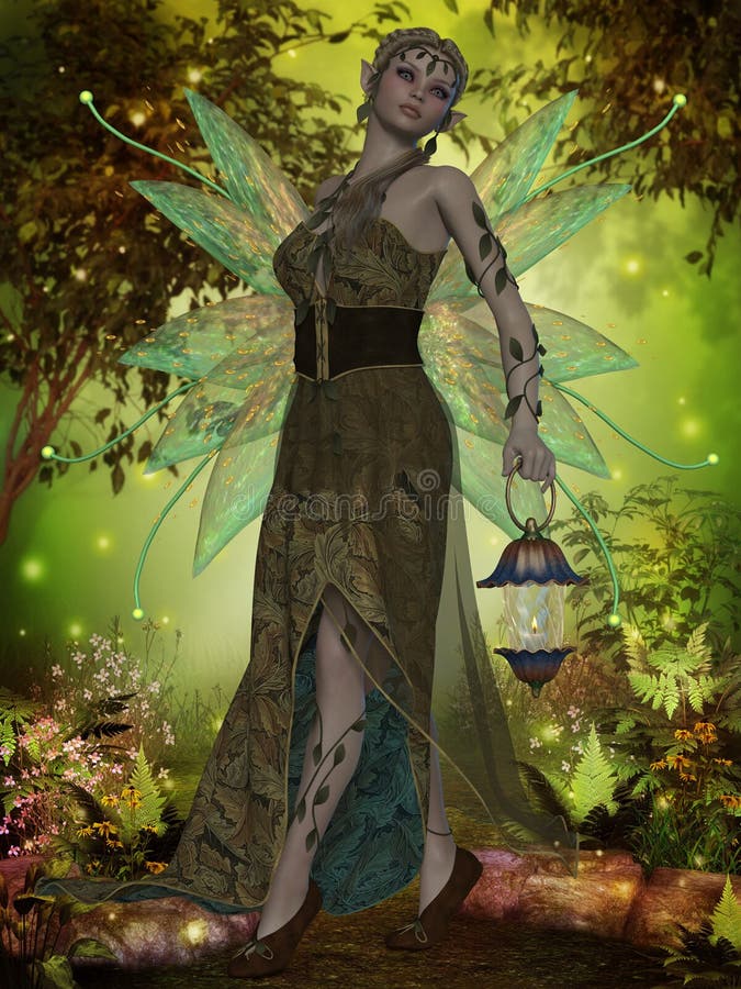 Fairy Gaia stock illustration. Illustration of fairytale - 39599766