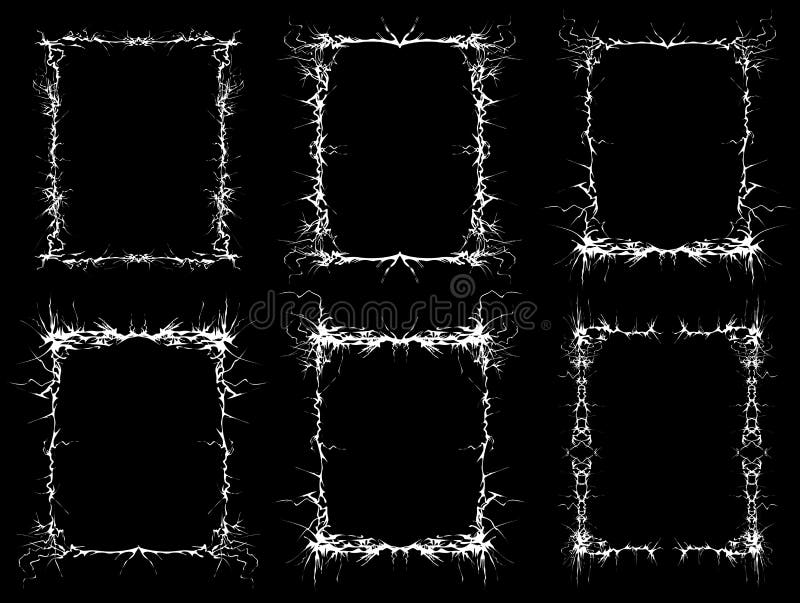 Fairy Gloomy Ornament. Mystical Frame Set. Magic Border Stock Vector ...