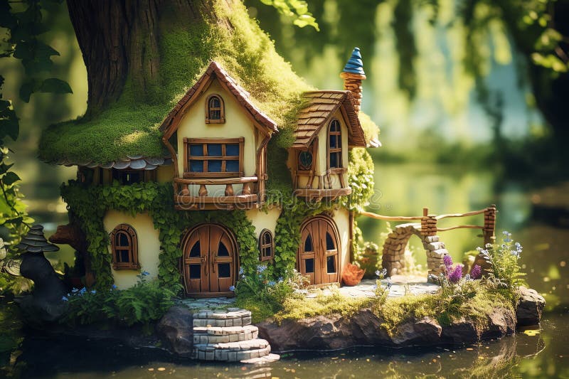 Fairy House Magical Fairytale World Stock Illustration - Illustration ...