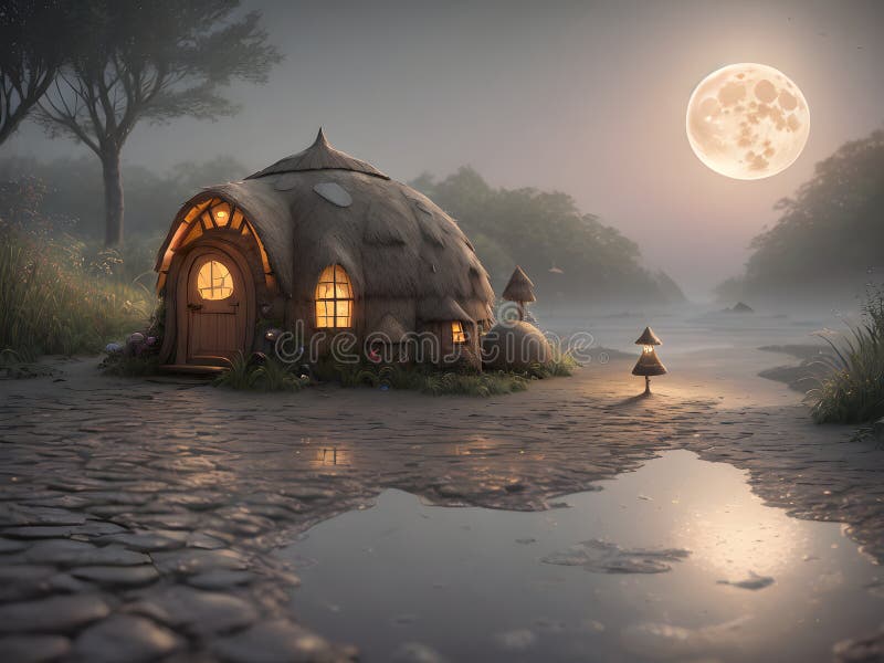 Fairy Hut, Generative AI Illustration Stock Illustration - Illustration ... Fairy Hut, Generative AI Illustration Stock Illustration - Illustration ...