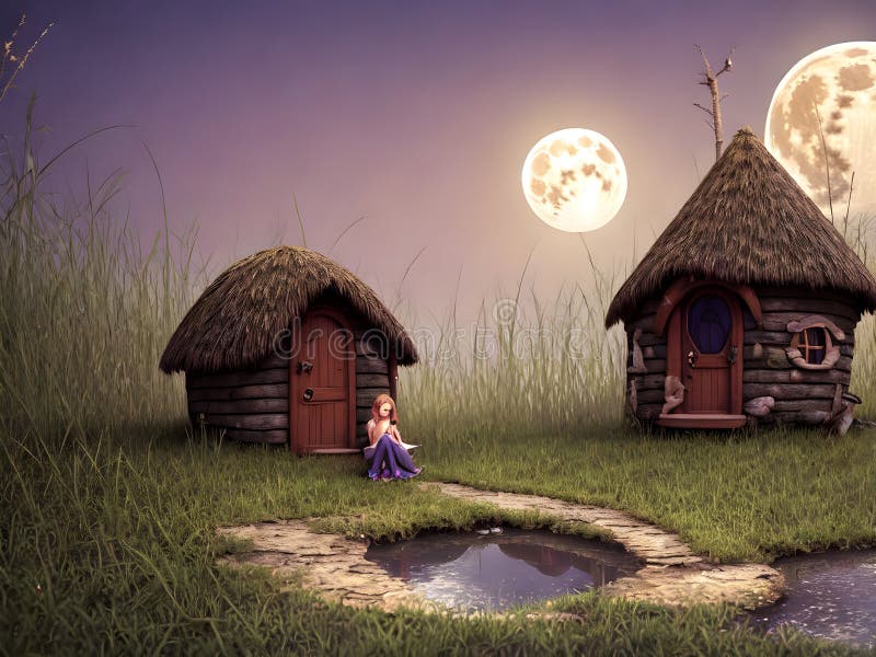 Fairy Hut, Generative AI Illustration Stock Illustration - Illustration ... Fairy Hut, Generative AI Illustration Stock Illustration - Illustration ...