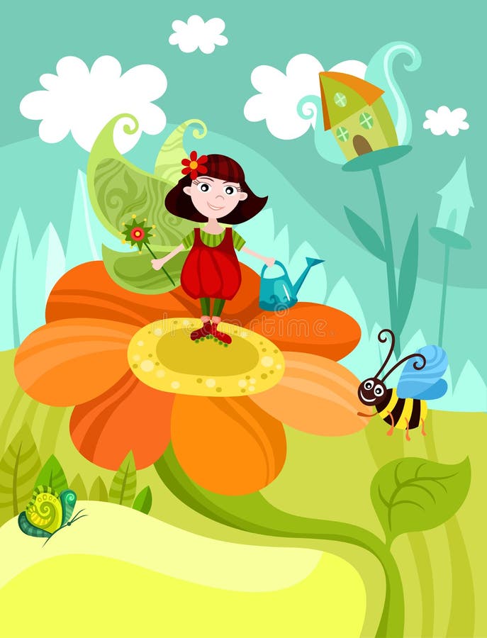 Ladybug fairy stock illustration. Illustration of circlet - 3382134