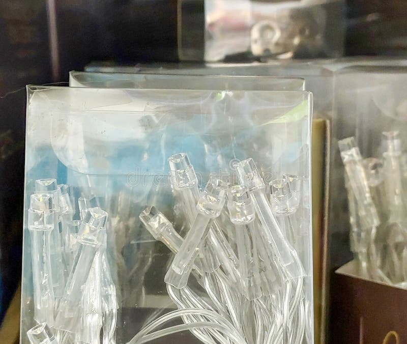 Fairy Lights in Package in a Store Stock Photo - Image of uncooked ...