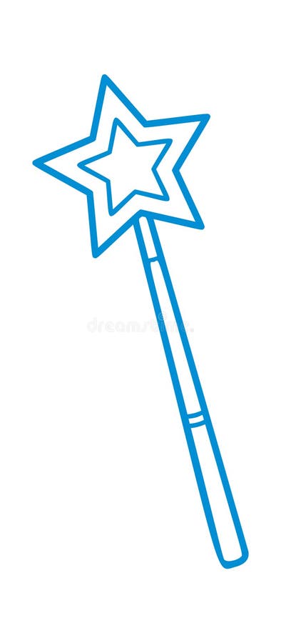 Fairy Magic Wand Simple Scribble Stock Vector - Illustration of ...