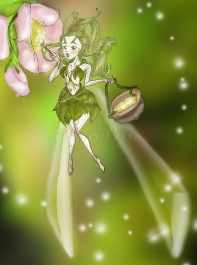 Fairy pollen stock illustration. Illustration of girl - 25142281