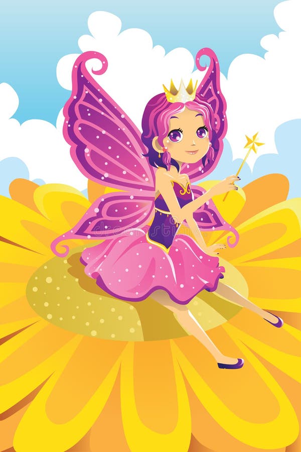 Fairy princess stock vector. Illustration of wings, stars - 13002421