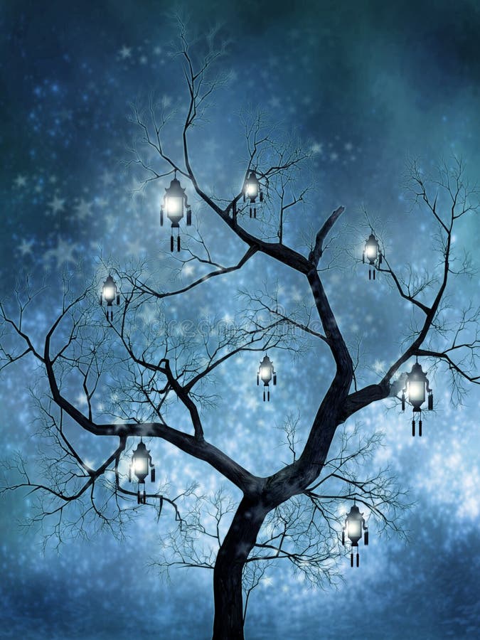 Fairy scenery 8 stock illustration. Illustration of blue - 12241964