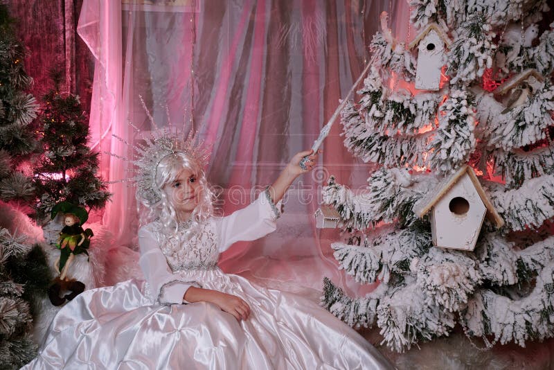 Fairy Snow Fairy Freezes with Magic Stock Photo - Image of beautiful ...