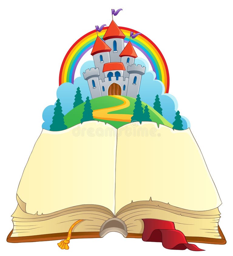 Open Book Fairy Tale Theme Illustration Stock Illustrations – 25 Open ...