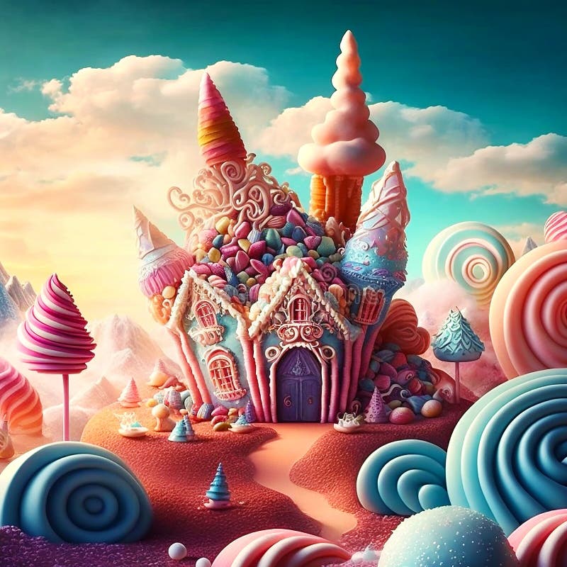 Fairy Tale Candy Land 3d Stock Illustration Illustration Of Colourful