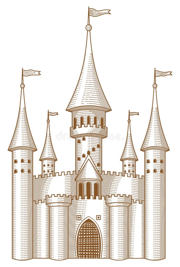Fairy tale castle stock vector. Illustration of vector - 19320959