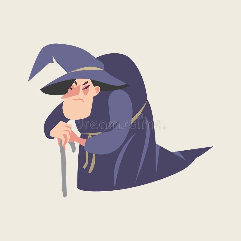 Fairy Tale Character. Old Witch in Cartoon Style Stock Vector ...