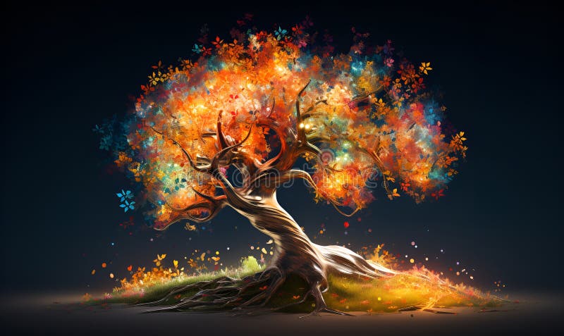 Fairy Tale Fantasy Tree, Ai Generative Stock Illustration ...