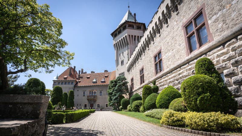 Fairy Tale Looking Beautiful Preserved Medieval Castle with Garden in ...