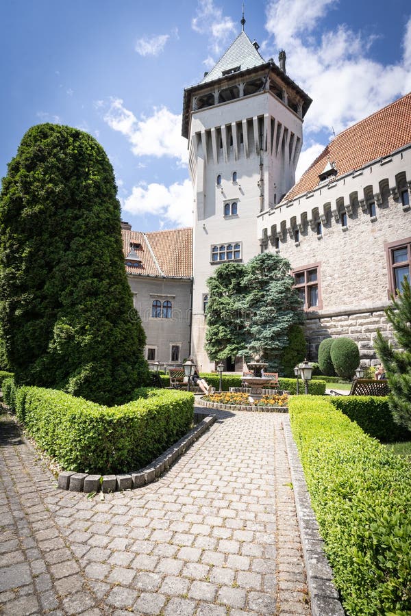 Fairy Tale Looking Beautiful Preserved Medieval Castle with Garden in ...
