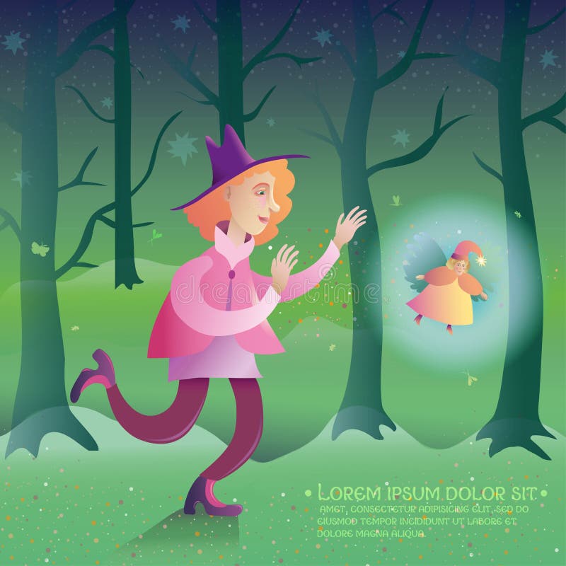 Fairy. Fairy Tale. Magic Illustration. Stock Vector - Illustration of ...