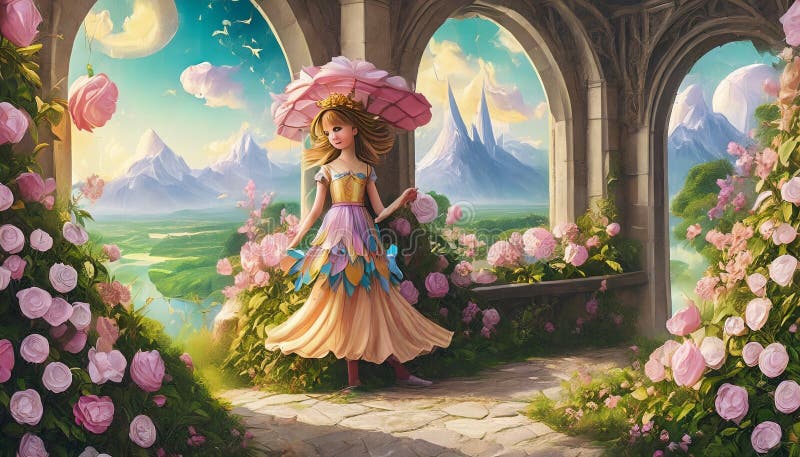 Fairy tale park stock illustration. Illustration of painting - 323660579