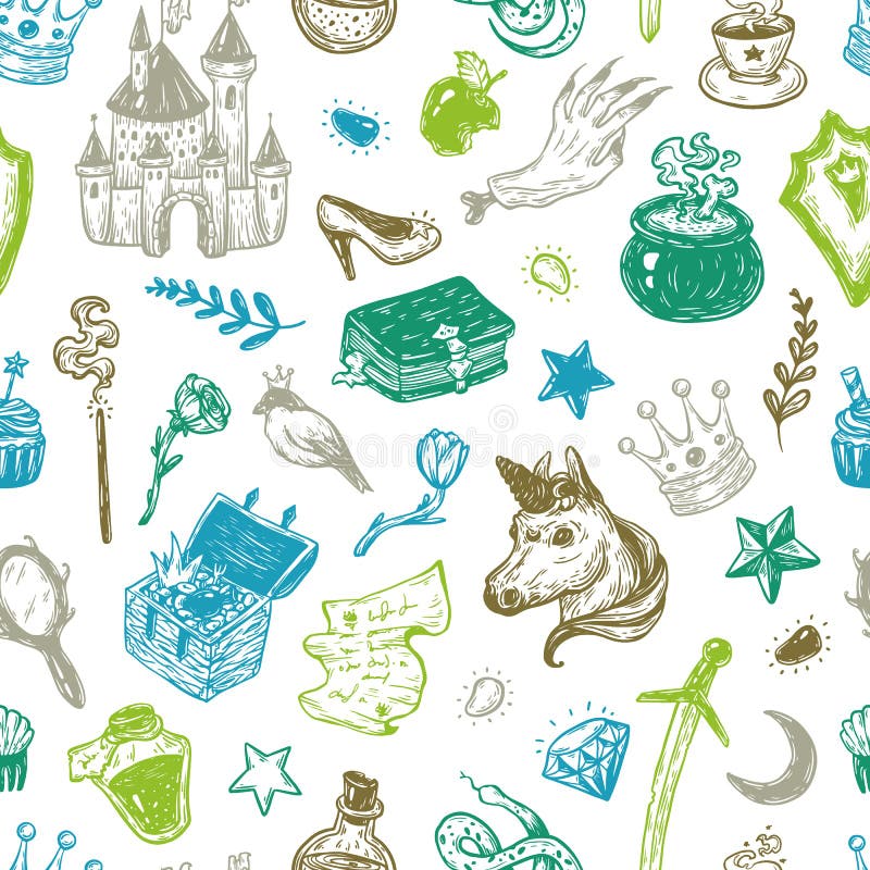 Fairy Tale, Pattern. stock vector. Illustration of fairy - 85176040