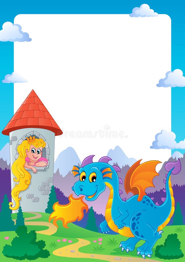 Fairy tale theme frame 2 stock vector. Illustration of mythical - 26218075