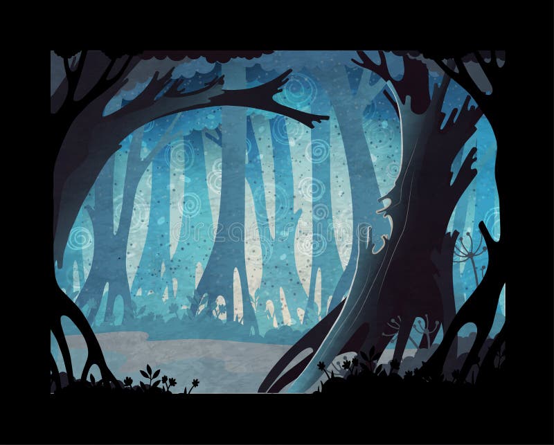 Misty forest stock vector. Illustration of light, canopy - 13210265