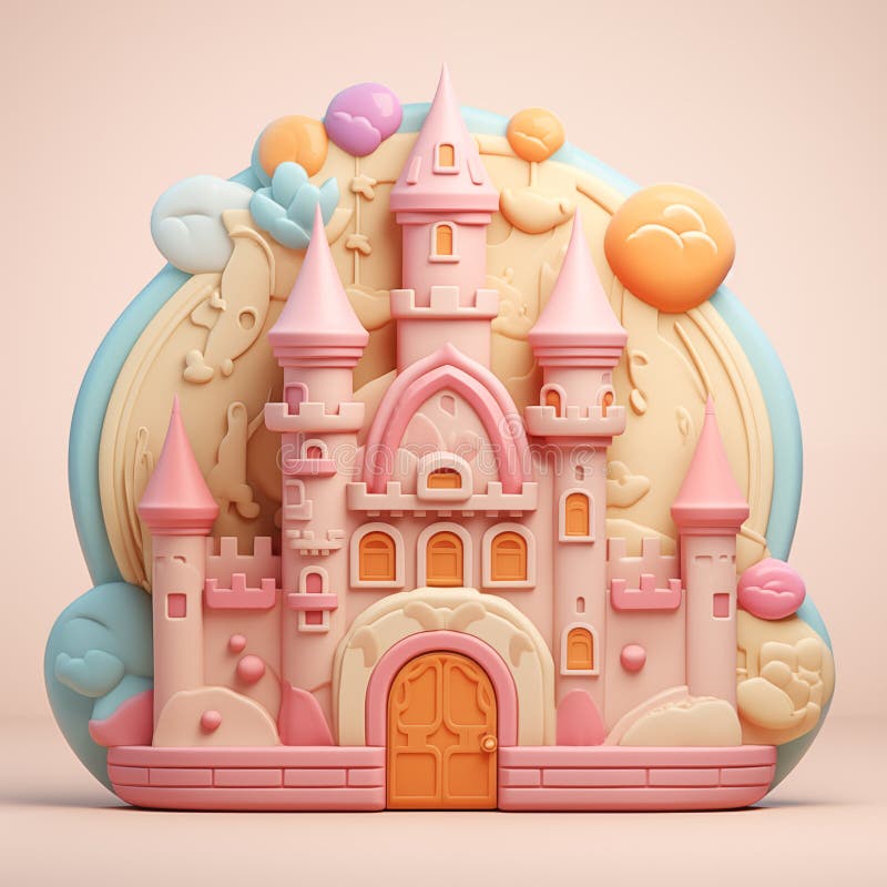 Fairy Tales Winter Castle Icon. by Generative Ai Stock Illustration ...