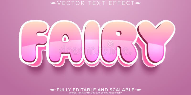 Fairy Text Effect, Editable Pink and Magical Customizable Font Style ...