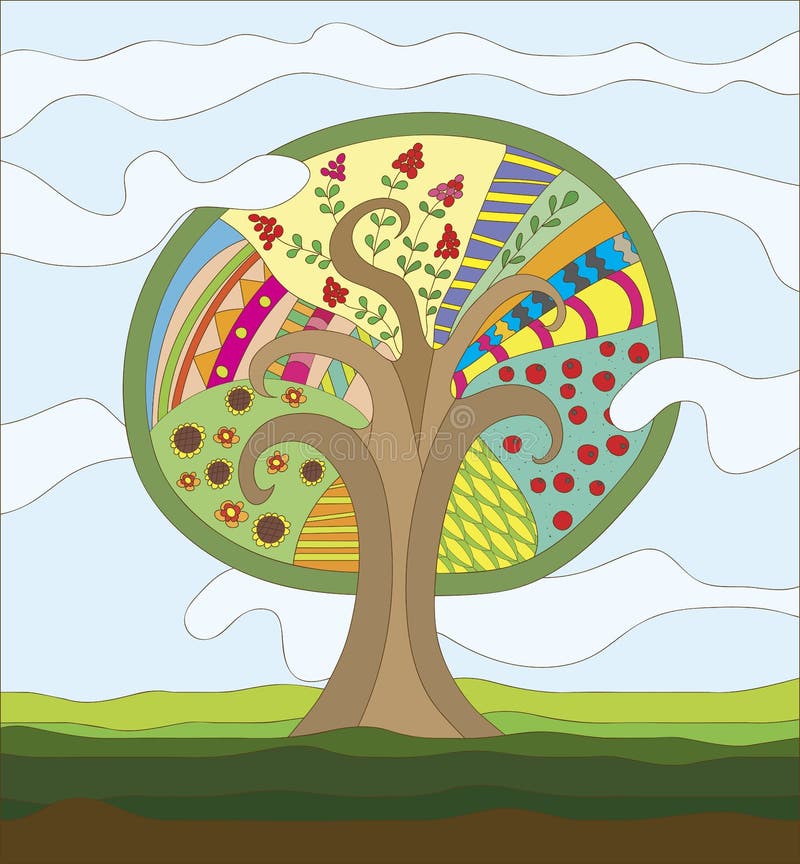 Fairy Tree stock vector. Illustration of fairy, imagination - 35561195