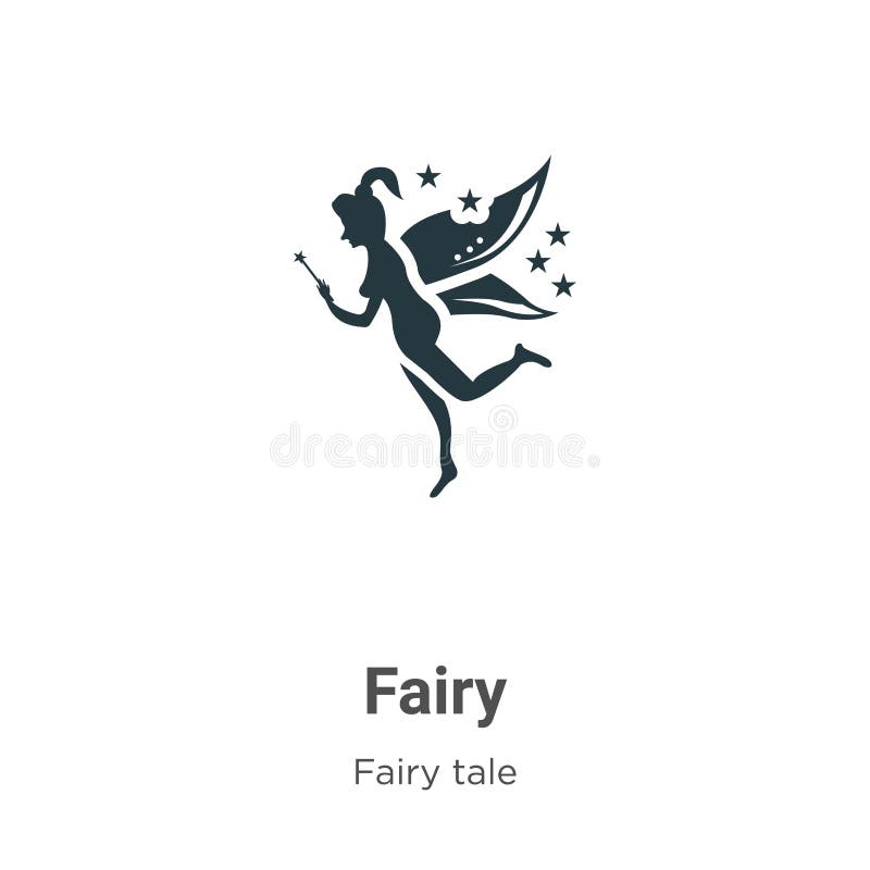 Fairy Vector Icon on White Background. Flat Vector Fairy Icon Symbol ...