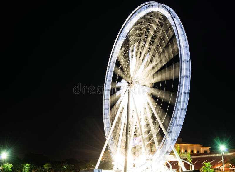 Fairy Wheel in an Amusement Park during Night Time Stock Photo - Image ...
