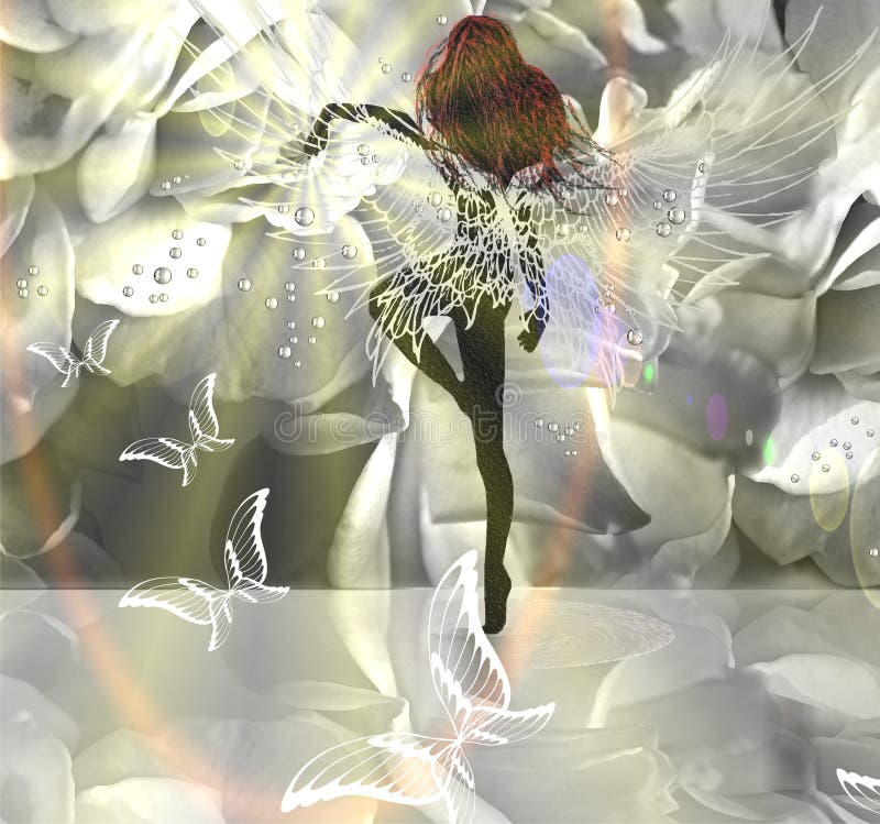 The fairy who gives life stock illustration. Illustration of garden ...