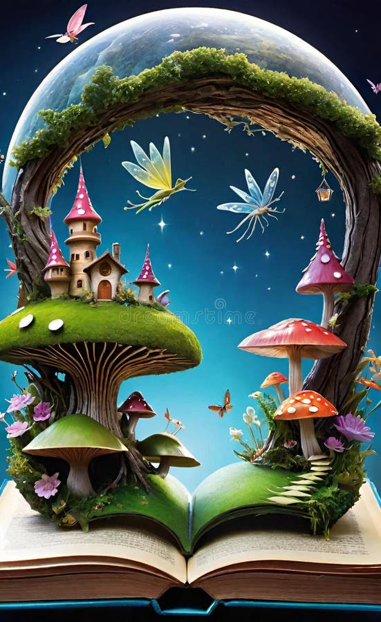 Fairy World Created by on a Book Ai Generated Stock Illustration ...