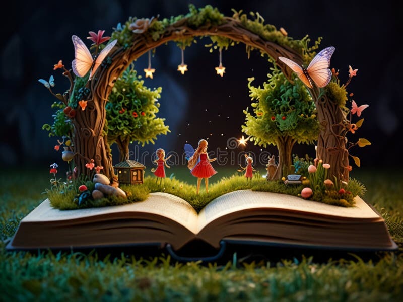 Fairy World Created by on a Book Ai Generated Stock Illustration ...