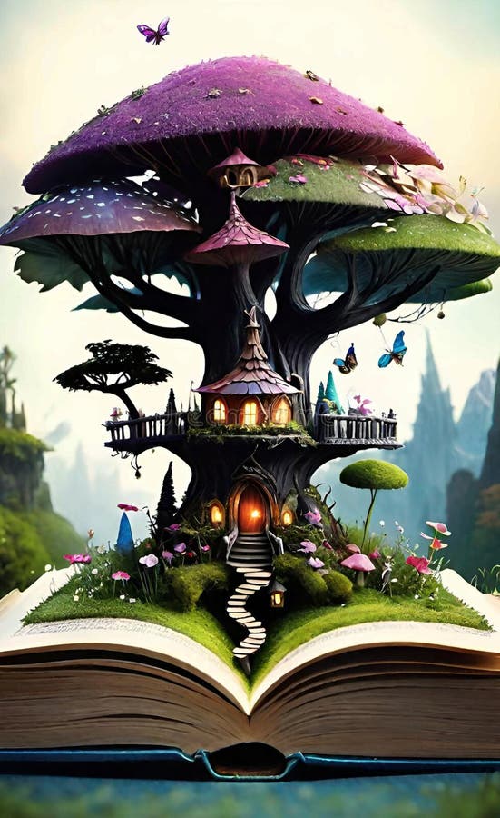 Fairy World Created by on a Book Ai Generated Stock Illustration ...