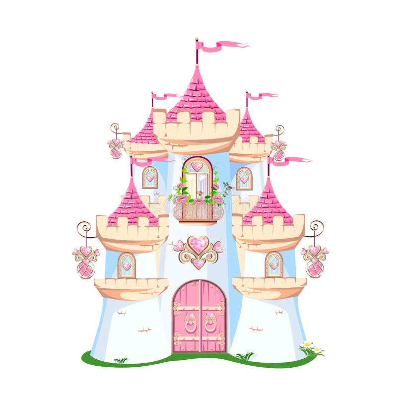 Fairytale Background with Princess Castle Stock Vector - Illustration ...