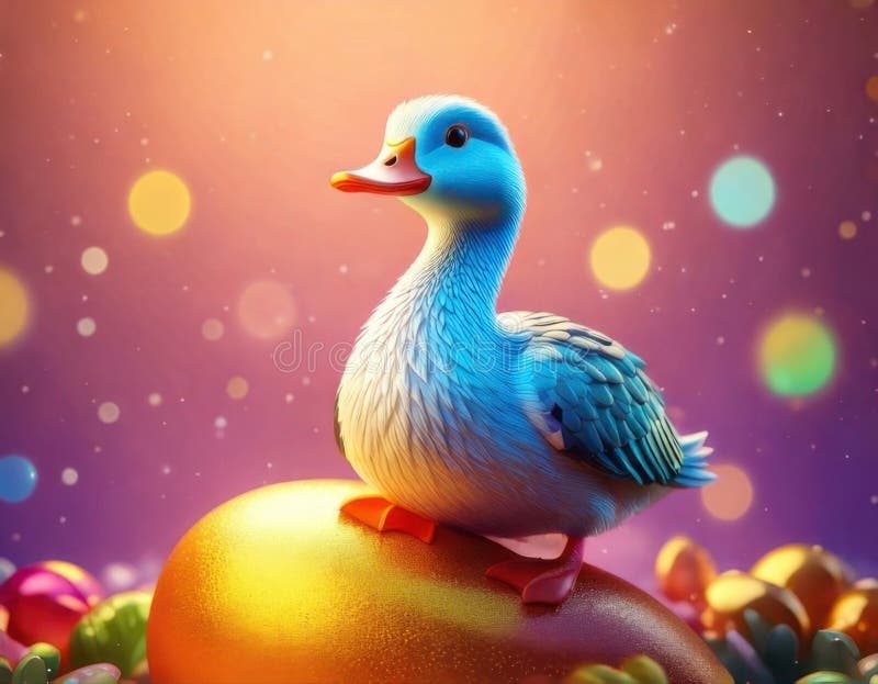 Fairytale Goose Sitting on a Golden Egg Stock Illustration ...