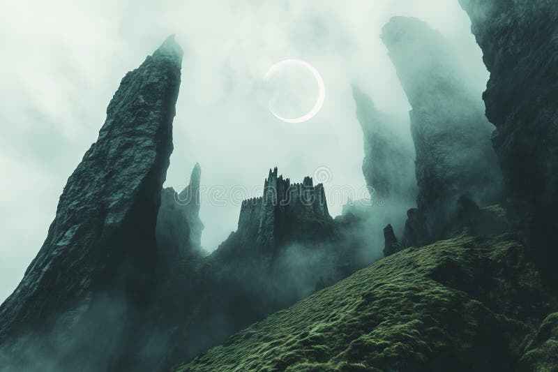 A Fairytale-like Medieval Kingdom Featuring a Mystical Castle Set ...