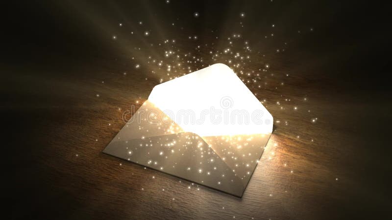 Fairytale Mail. Mysterious Letter with Magic Light. 55. Stock Footage ...