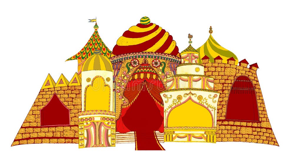 Fairytale palace stock illustration. Illustration of magic - 12335958