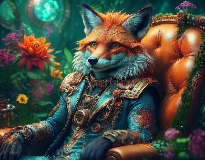 Fairytale Representation, Humanized Fox Creature. Fantasy Fox with ...