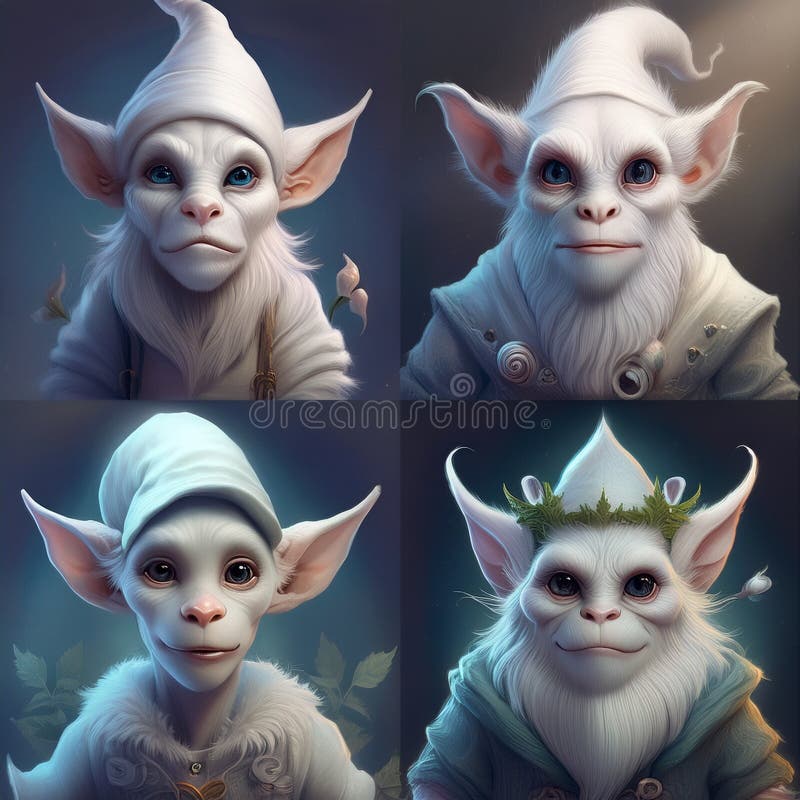 Fairytale Set with Sprites and Elves Stock Illustration - Illustration ...