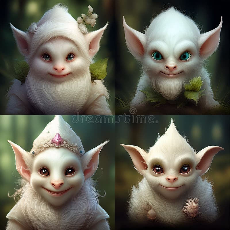 Fairytale Set with Sprites and Elves Stock Illustration - Illustration ...