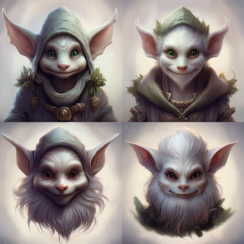 Fairytale Set with Sprites and Elves Stock Illustration - Illustration ...