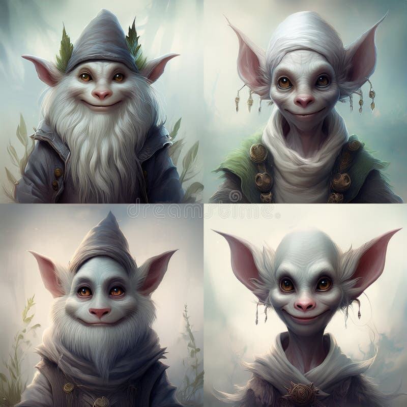 Fairytale Set with Sprites and Elves Stock Illustration - Illustration ...