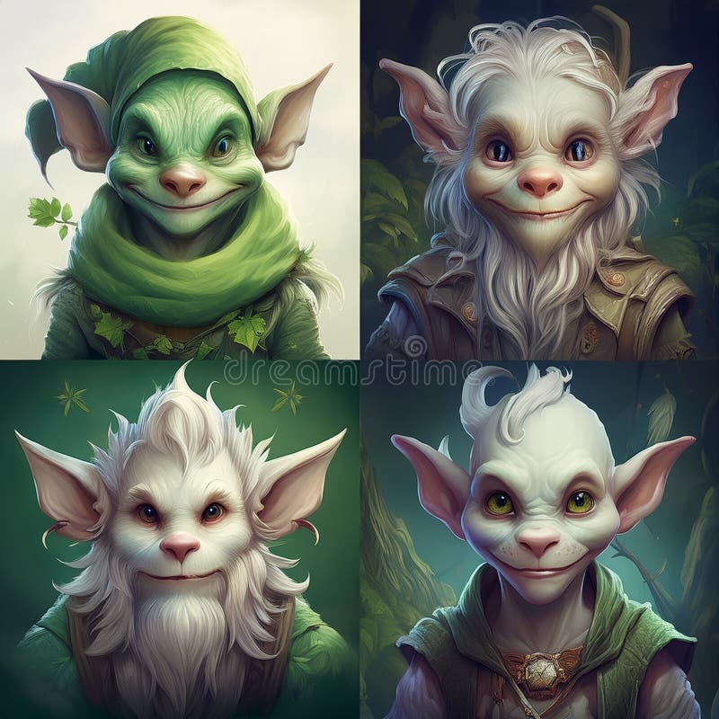 Fairytale Set with Sprites and Elves Stock Illustration - Illustration ...