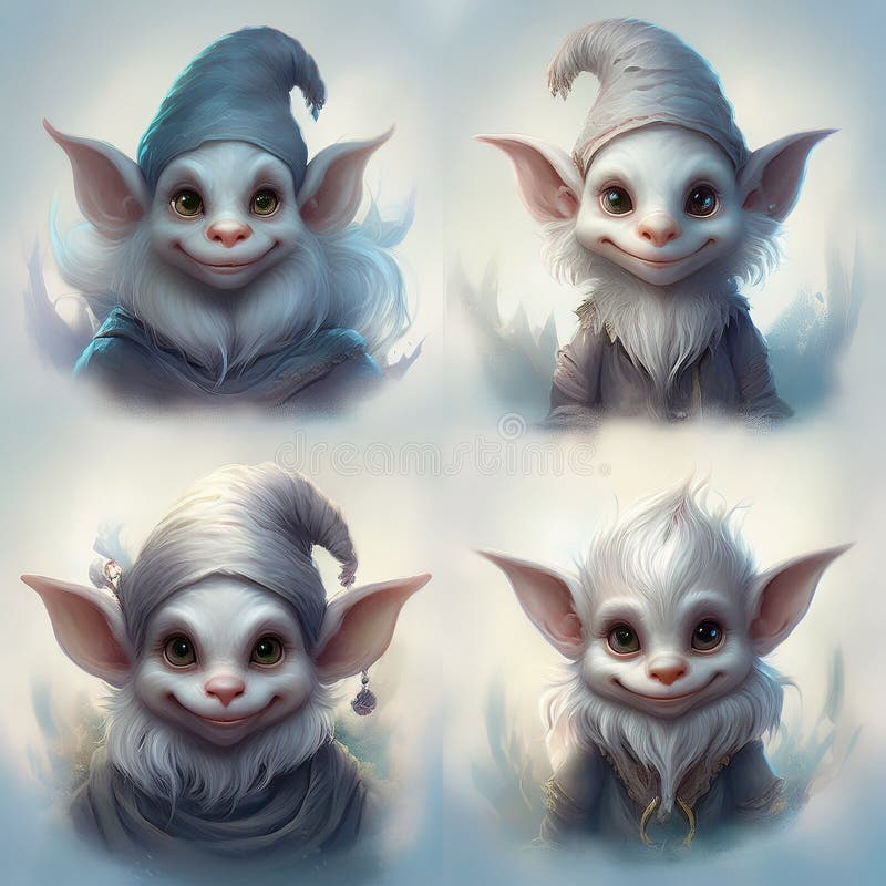 Fairytale Set with Sprites and Elves Stock Illustration - Illustration ...