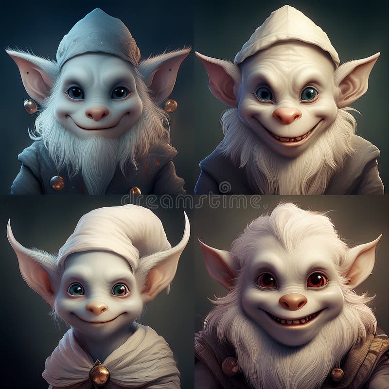 Fairytale Set with Sprites and Elves Stock Illustration - Illustration ...