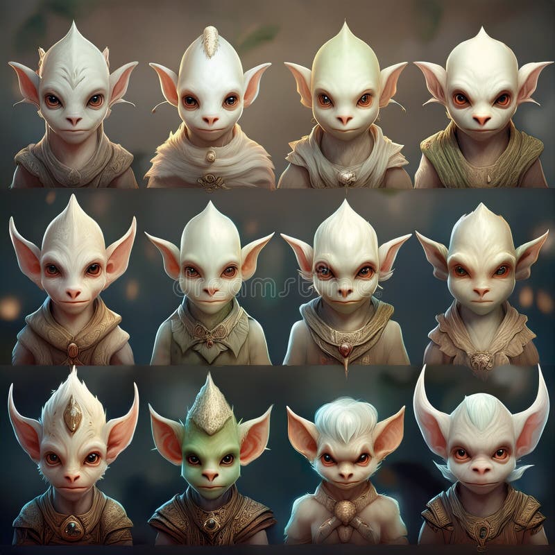 Fairytale Set with Sprites and Elves Stock Illustration - Illustration ...