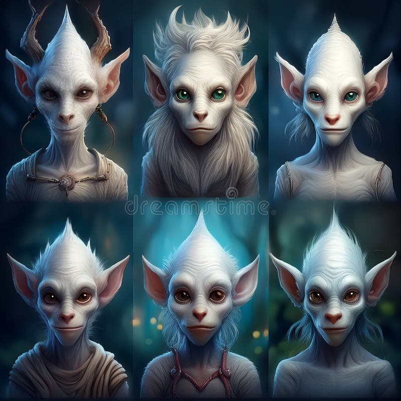 Fairytale Set with Sprites and Elves Stock Illustration - Illustration ...