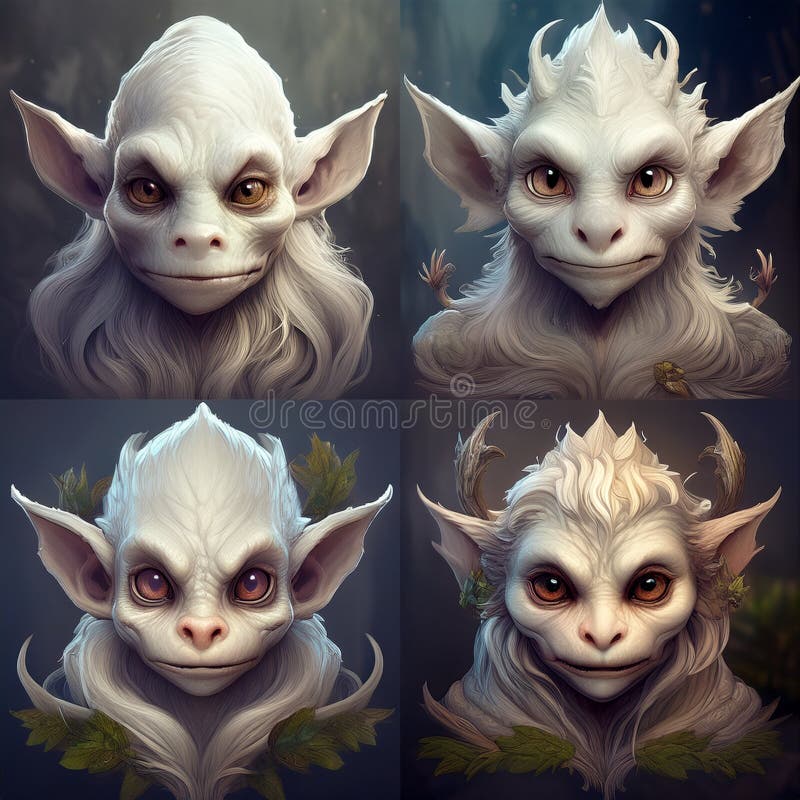 Fairytale Set with Sprites and Elves Stock Illustration - Illustration ...